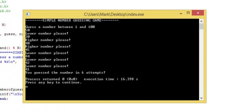 Simple Number Guessing Game Using C With Free Source Code Sourcecodester